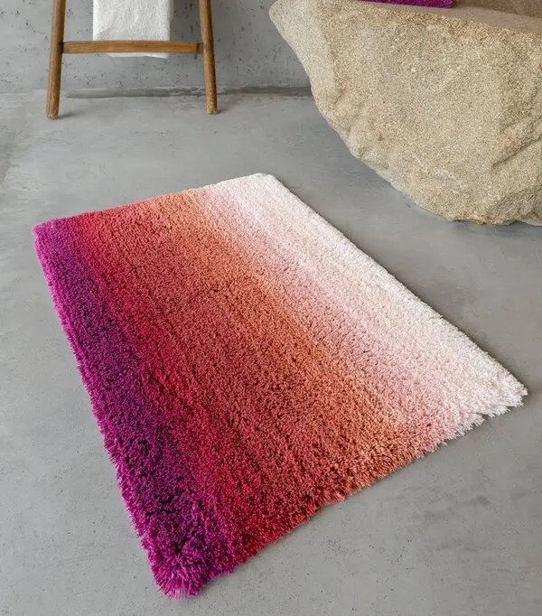 ABYSS & HABIDECOR Egyptian Cotton-blend Aurore Bath Mat - Red