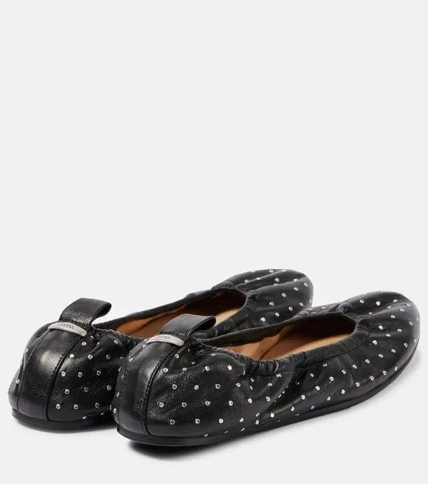 Isabel Marant Étoile Belna Embellished Leather Ballet Flats
