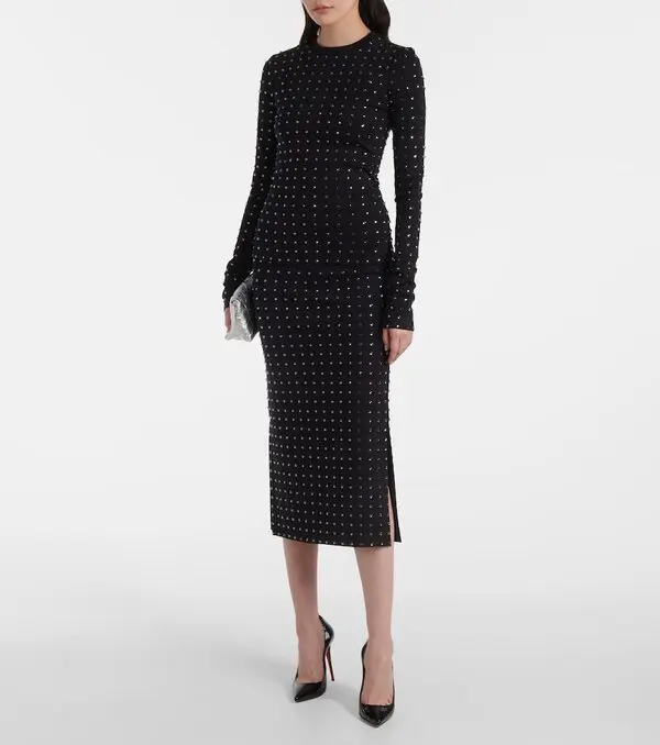 Sportmax Negus Crystal-embellished Top - Black