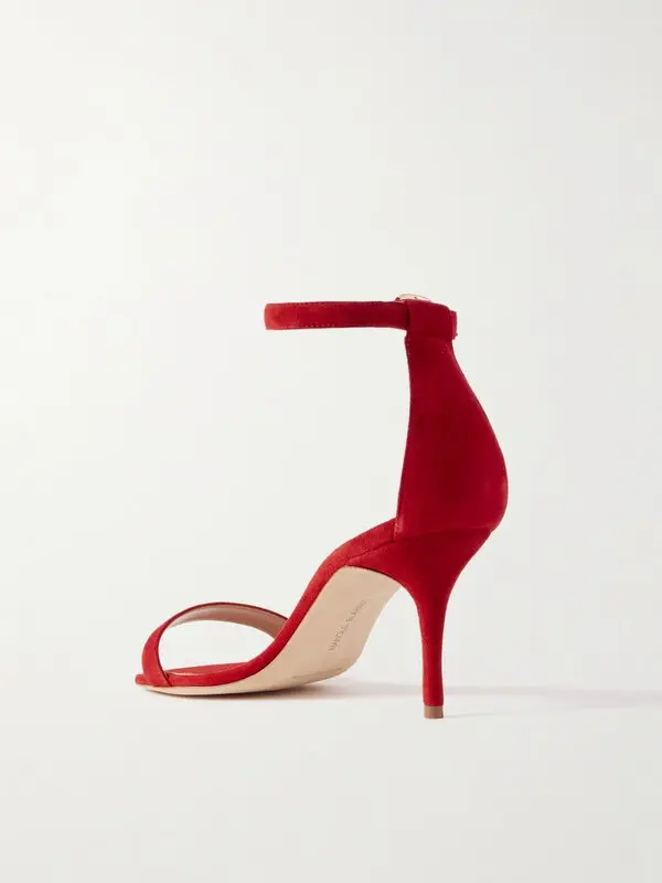 Manolo Blahnik Suede Stiletto Sandals