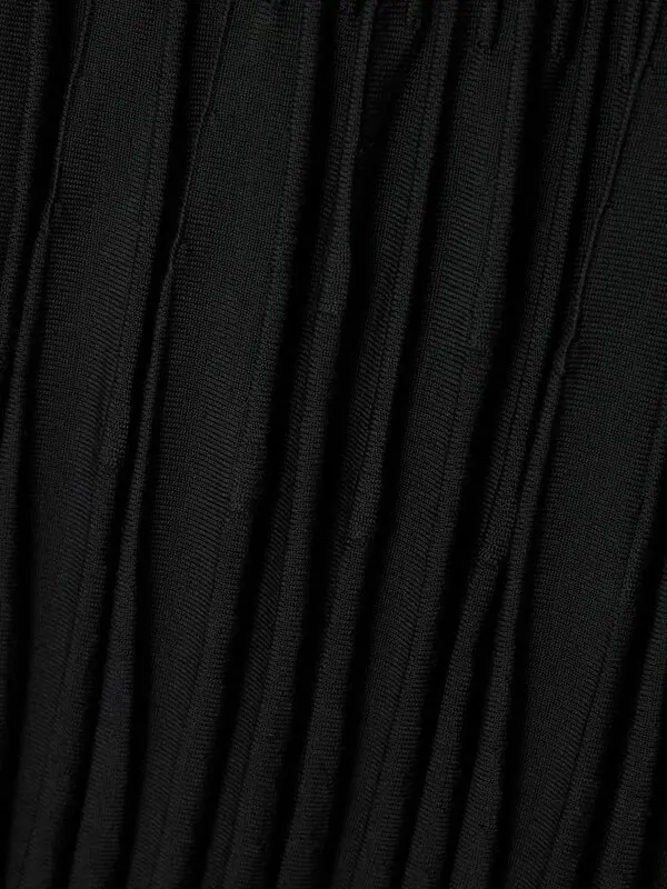Alaïa Pleated Wool Midi Skirt