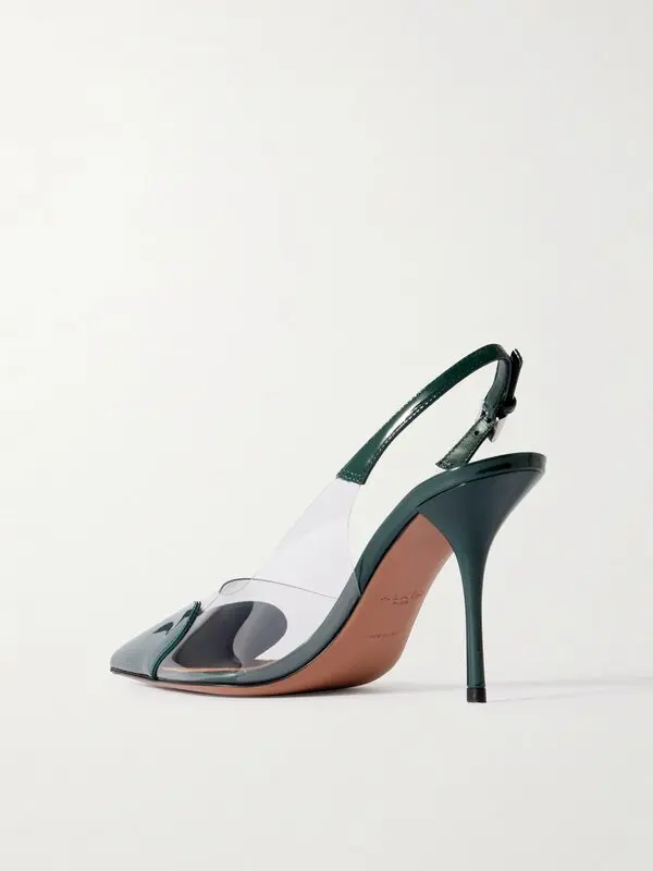 Alaïa Le Cœur Patent-leather And Pvc Slingback Pumps