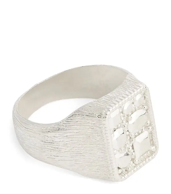 BLEUE BURNHAM Sterling Cottage Garden Signet Ring - Silver