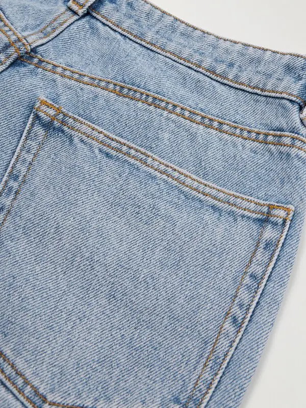Alexander Wang Nameplate Embellished Mid-rise Straight-leg Jeans