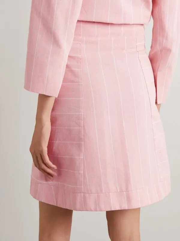 Sindiso Khumalo Deidre Striped Cotton Mini Skirt
