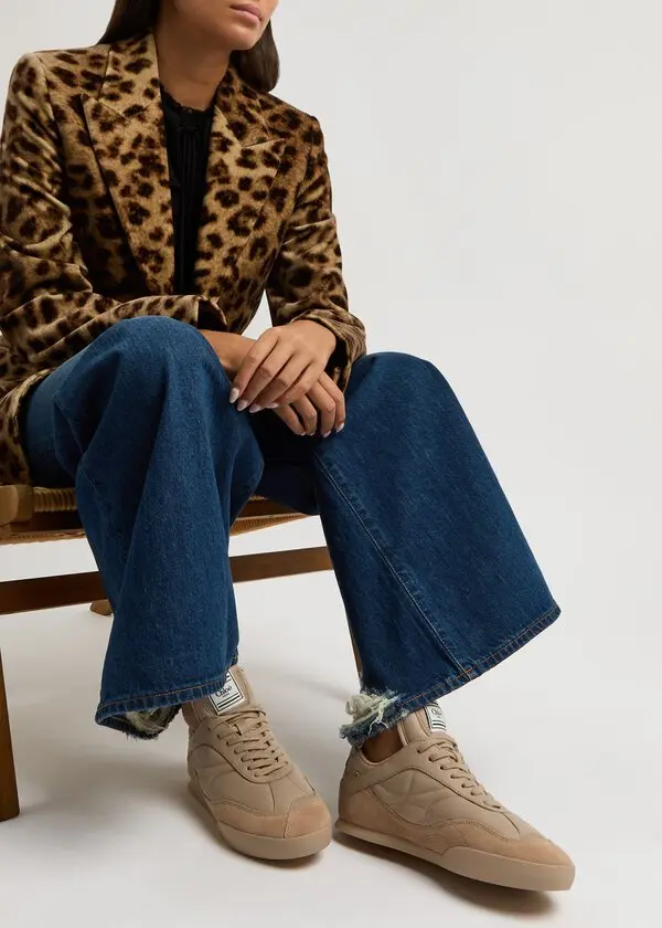 Chloé Kick Paneled Leather Sneakers