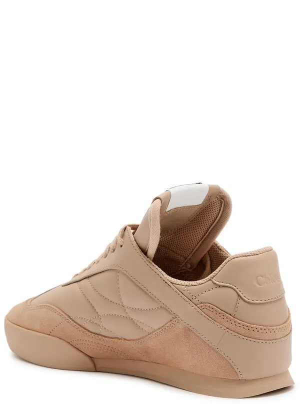 Chloé Kick Paneled Leather Sneakers
