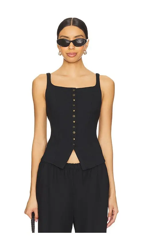 Free People A Moment In Time Vest - Black