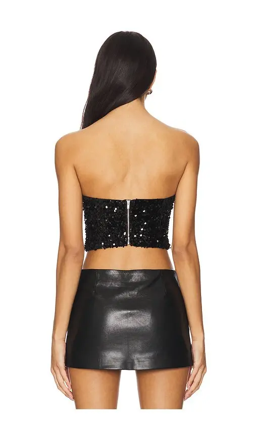 Bardot Eleni Velvet Sequin Bustier In . Also