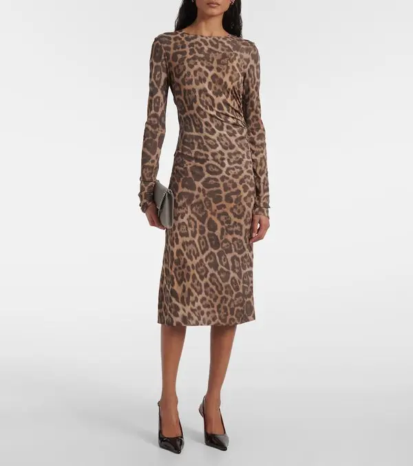 Stella McCartney Leopard-print Midi Dress