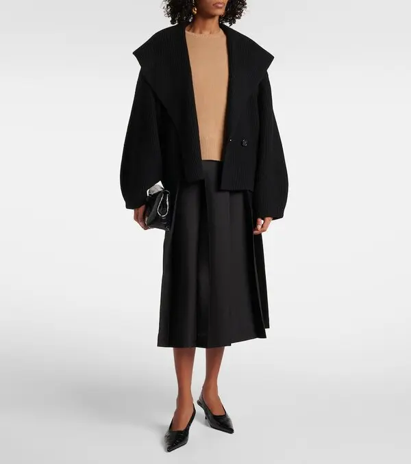 TOTEME Wool-blend Cardigan - Black