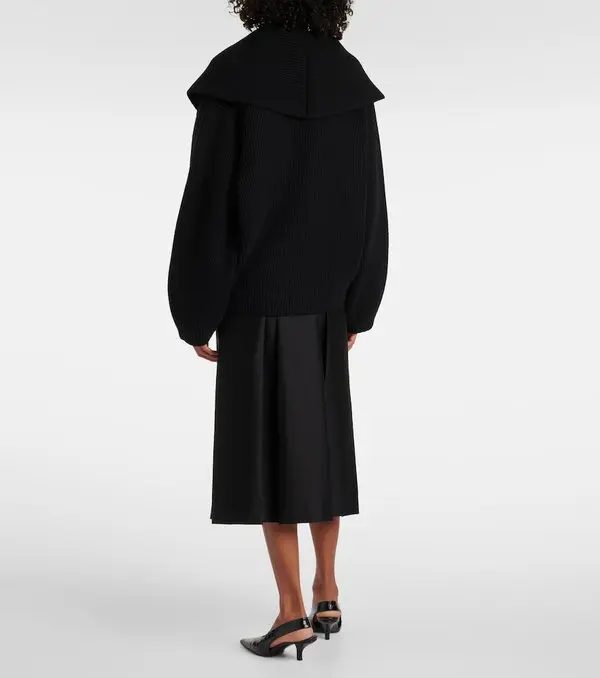 TOTEME Wool-blend Cardigan - Black