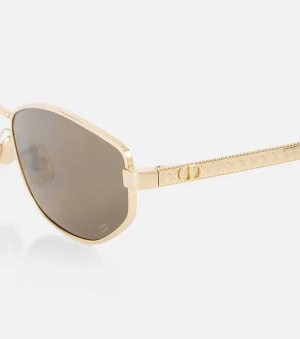 Dior Cannage B1u Oval Sunglasses - Gold