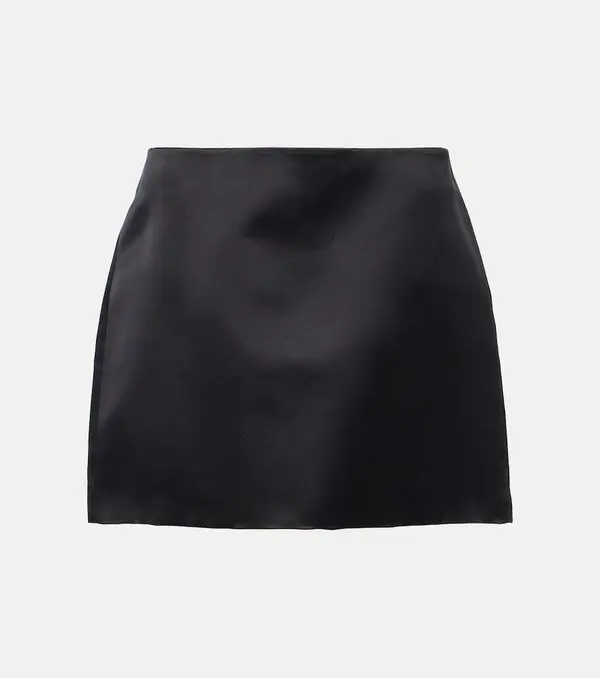 LISA YANG Silk Satin Mini Skirt