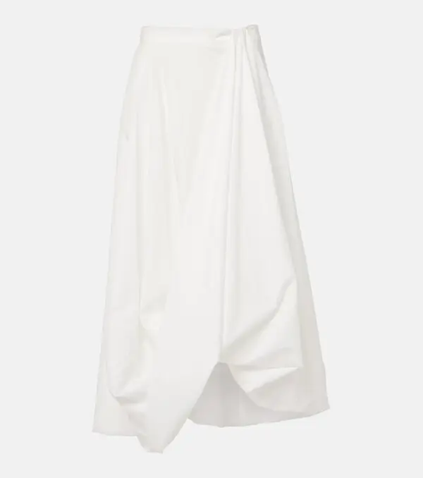 Brunello Cucinelli Cotton-blend Maxi Skirt - Neutrals