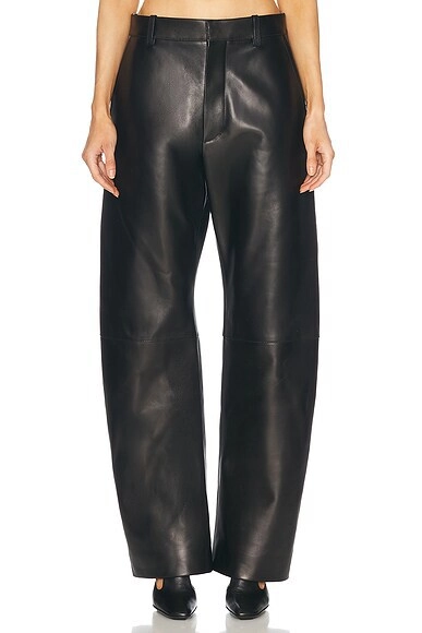 Bottega Veneta Leather Straight Leg Trousers