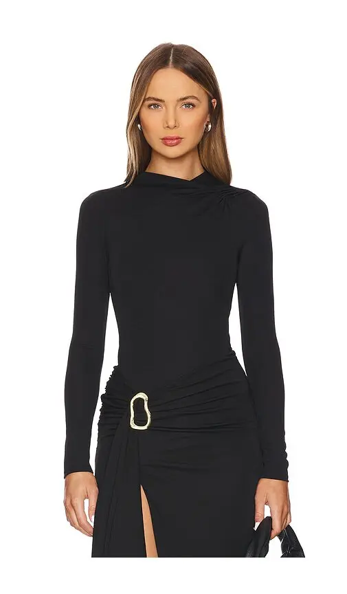 CAMILA COELHO Nia Bodysuit - Black