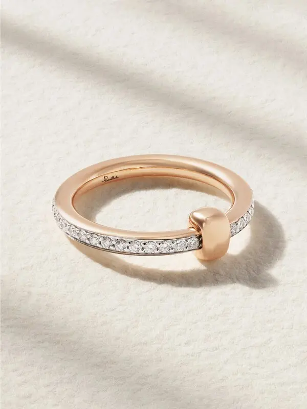 Pomellato Together 18-karat Rose Gold And Diamond Ring - Silver