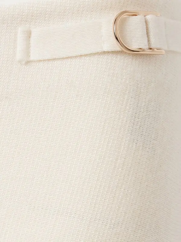Gabriela Hearst Ayala Flared Wool And Cashmere-blend Knit Pants - Ivory