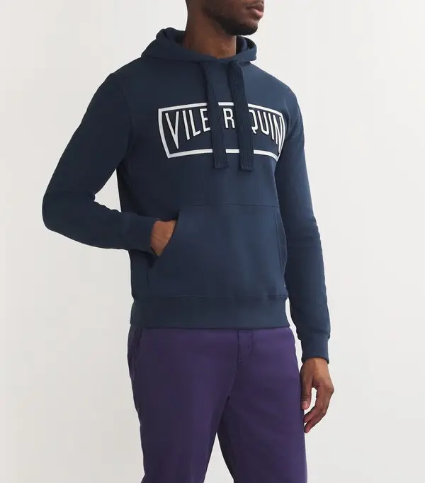 Vilebrequin Logo Appliqué Cotton Hoodie - Navy