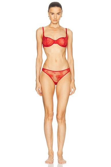 FLEUR DU MAL Bouquet Lace Cheeky Underwear