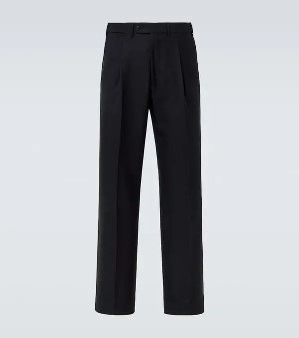 SAMAN AMEL Wool Straight-leg Trousers
