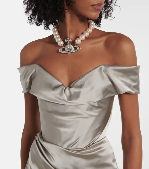 VIVIENNE WESTWOOD Nova Cora Draped Gown - Silver