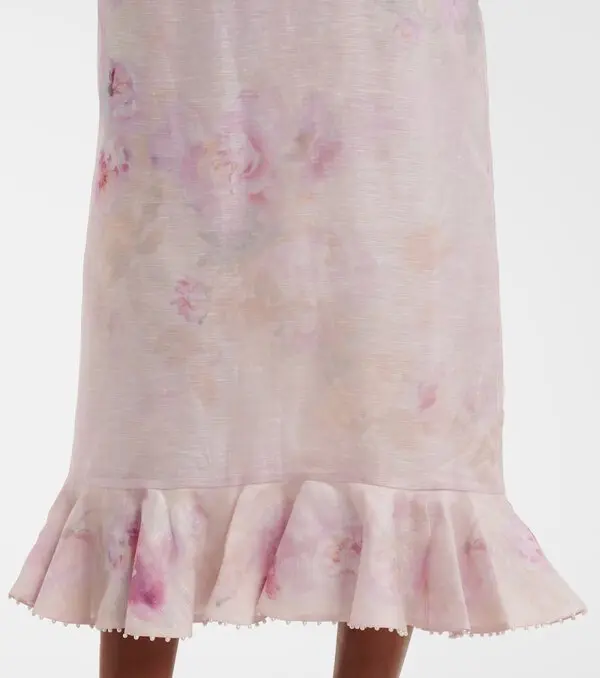 Zimmermann Crush Floral Printed Midi Dress