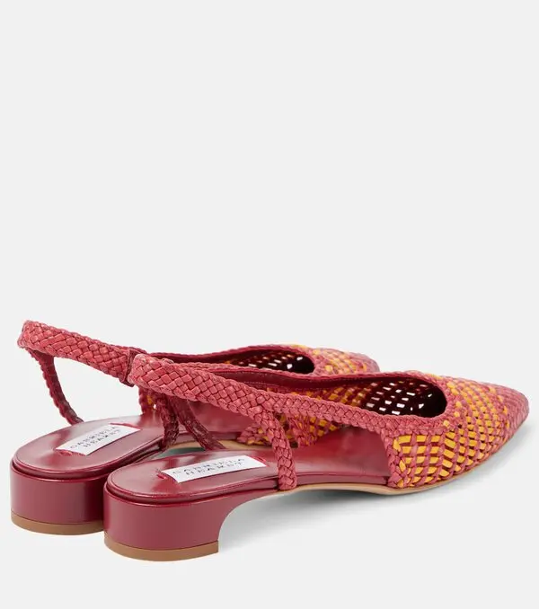 Gabriela Hearst Leather Slingback Flats