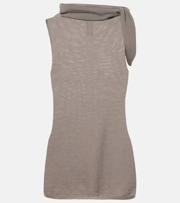 Rick Owens Sleeveless Wool Top - Grey