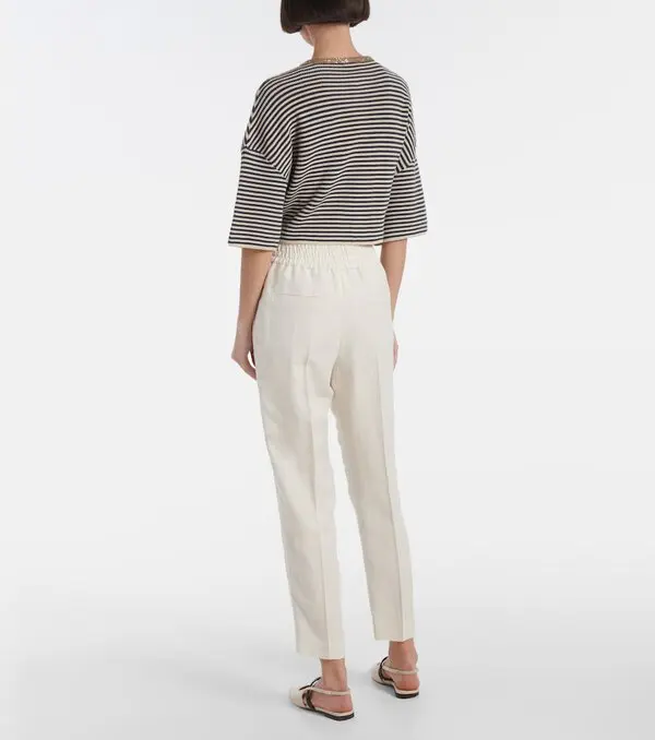 Brunello Cucinelli Twill Tapered Pants