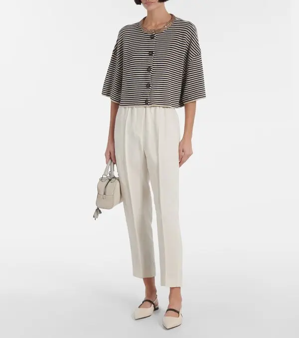 Brunello Cucinelli Twill Tapered Pants