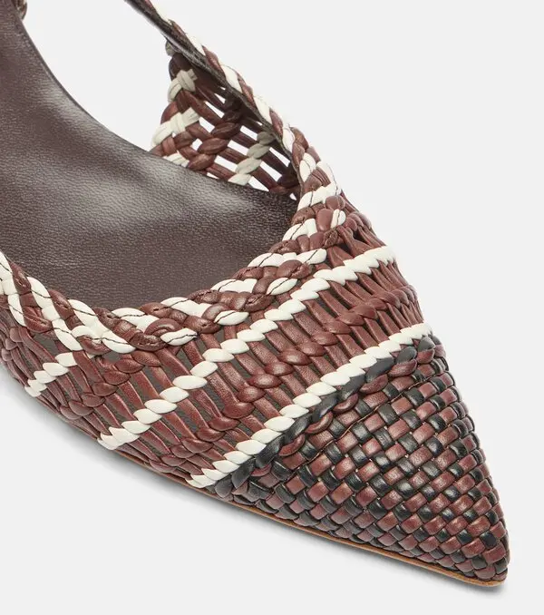 Gabriela Hearst Perro Braided Leather Slingback Pumps - Multicoloured