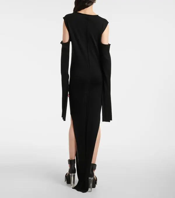 Rick Owens Caped Wool Maxi Dress
