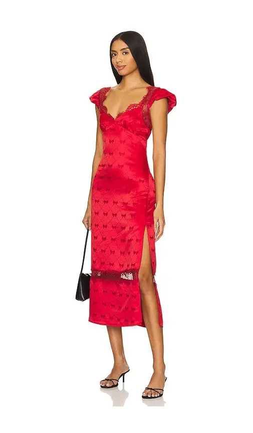 Free People Foolish Heart Midi Dress - Red