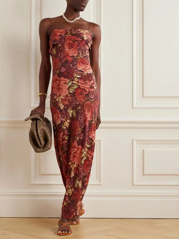 Faithfull The Brand Zelie Floral-print Silk Maxi Dress