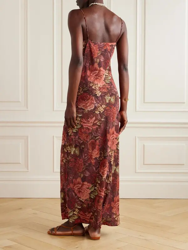 Faithfull The Brand Zelie Floral-print Silk Maxi Dress