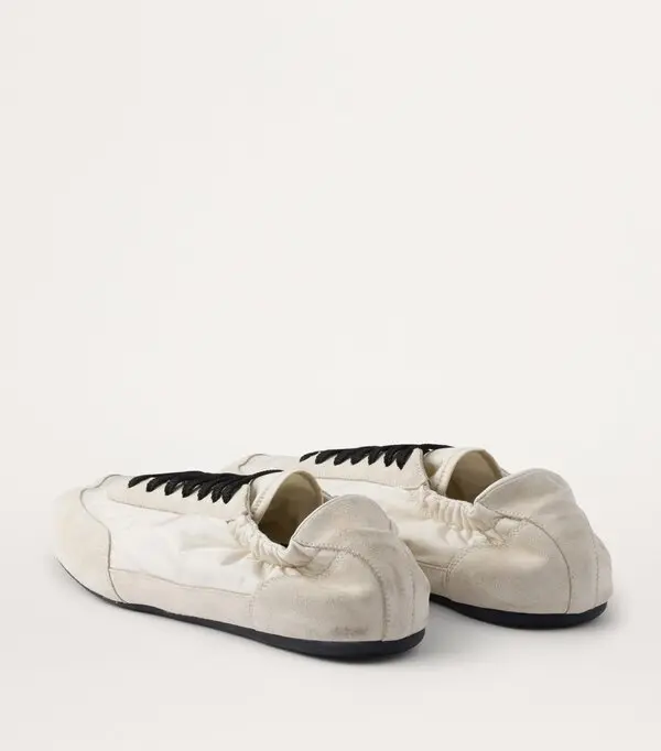Prada Re-nylon And Suede Collapse Sneakers - Neutral