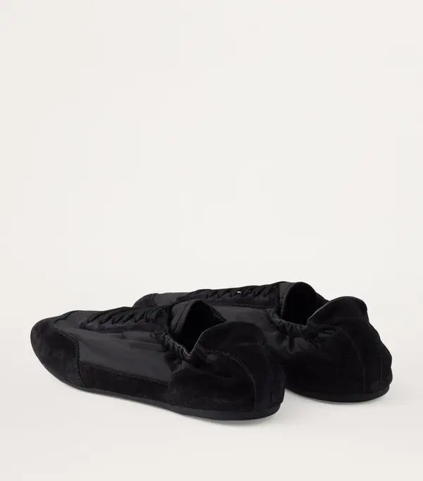 Prada Re-nylon And Suede Sneakers - Black
