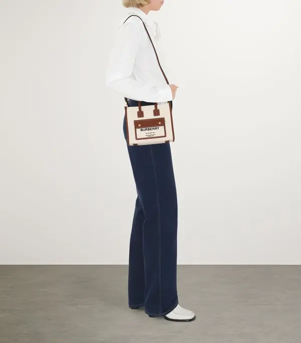 Burberry Mini Canvas Tote Bag - Brown