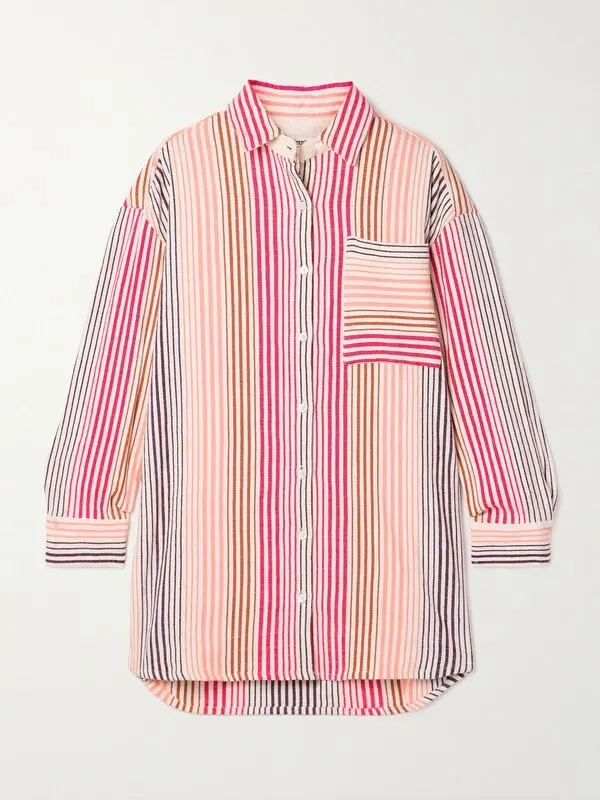 LEMLEM Mariam Striped Cotton-blend Shirt