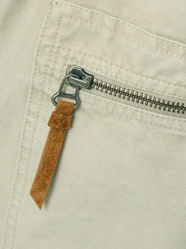 MARANT ETOILE Kanna Pleated Cotton-canvas Cargo Pants - Neutrals