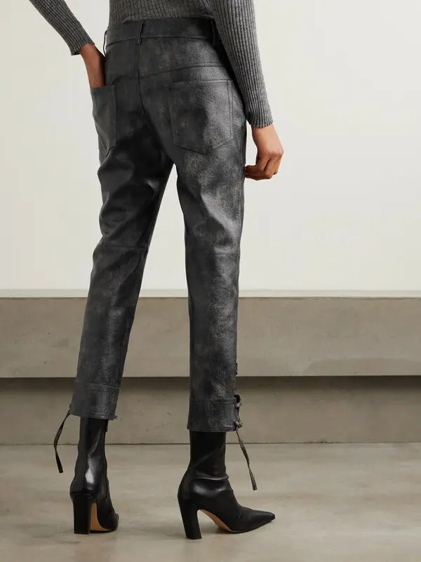 MARANT ETOILE Cindy Cropped Lace-up Pants