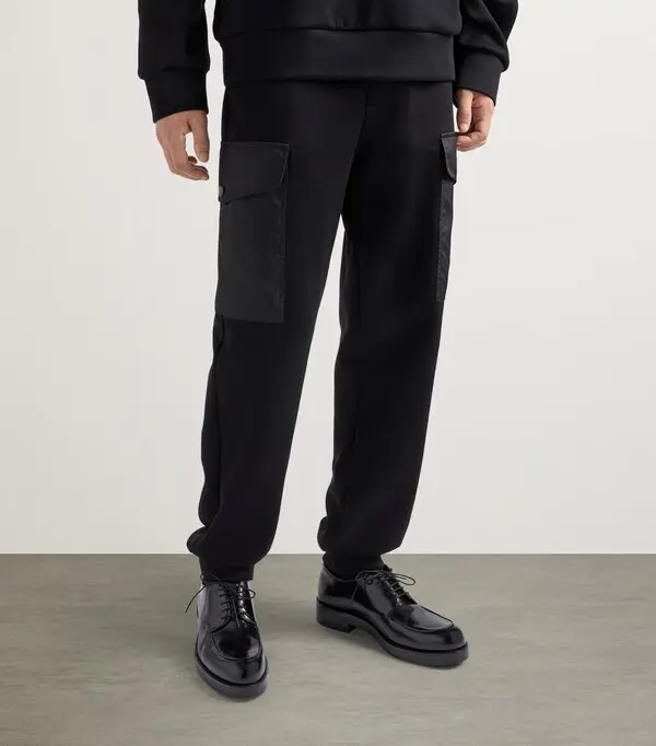 Prada Cotton Fleece Sweatpants With Re-nylon Inserts