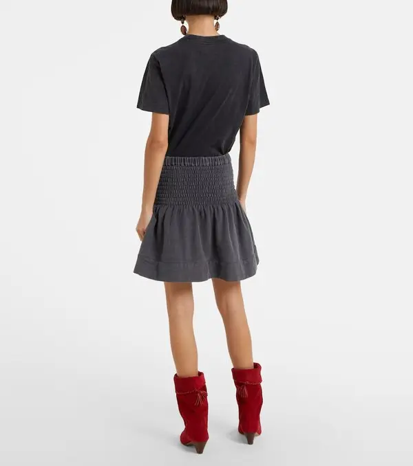 MARANT ETOILE Pacifica High-rise Cotton Miniskirt - Grey