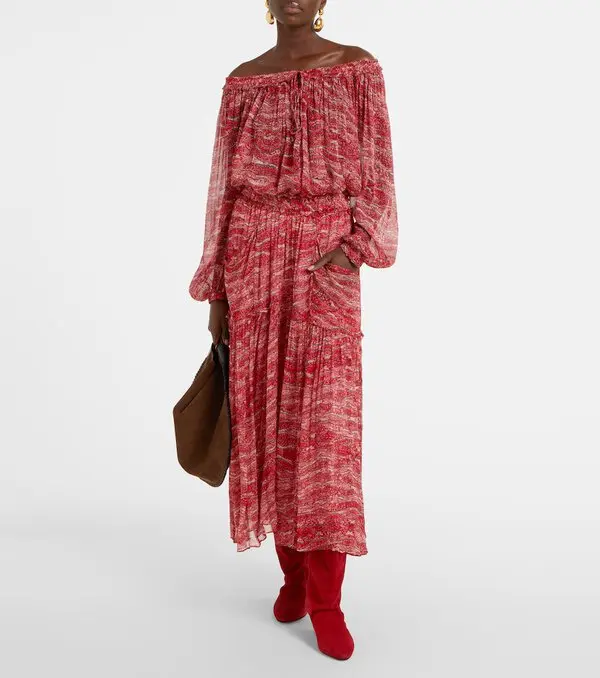 MARANT ETOILE Veronique Chiffon Maxi Skirt