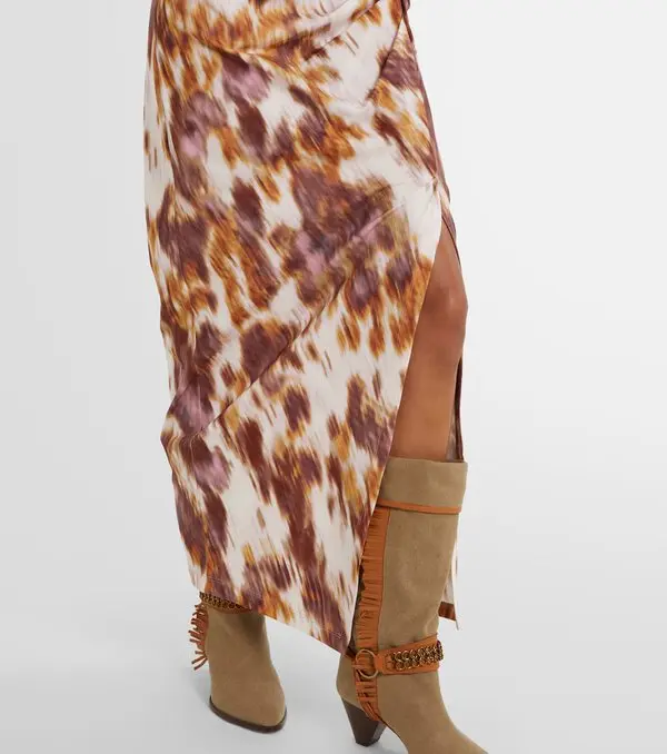 MARANT ETOILE Nadela Printed Cotton Jersey Maxi Dress - Multicoloured