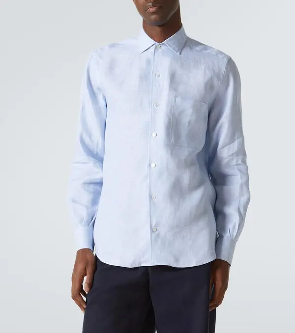 Fedeli Linen Shirt - Blue