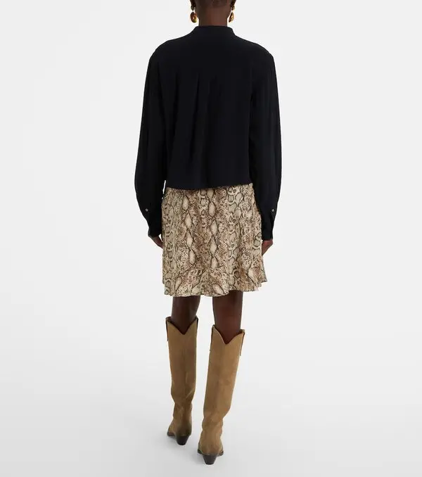 Isabel Marant Étoile Adzara Chiffon Blouse - Black