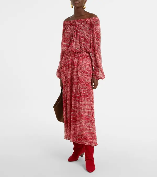 MARANT ETOILE Vutti Chiffon Top - Red